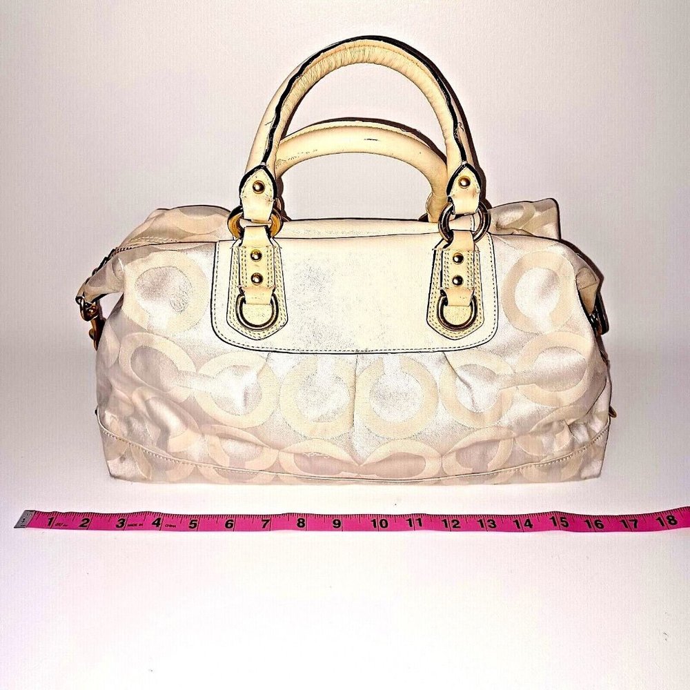 Coach 12943 Madison Sabrina Op Art White Satchel Hand… - Gem